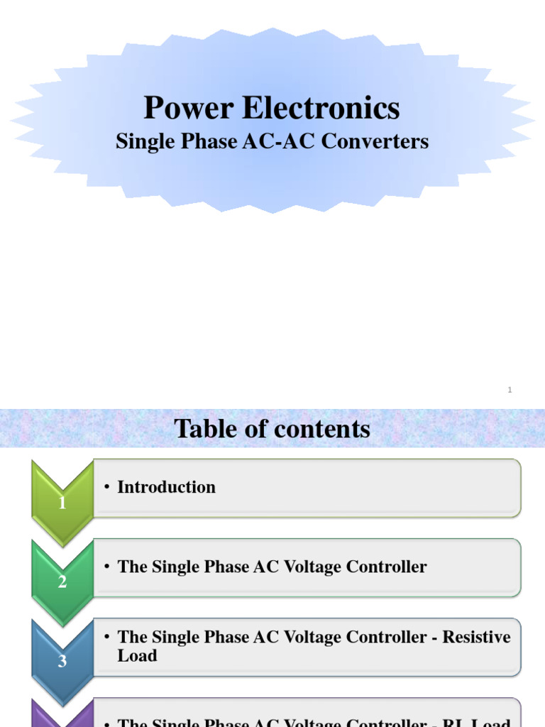 Single Phase AC-AC Converters | PDF | Electric Power | Power (Physics)