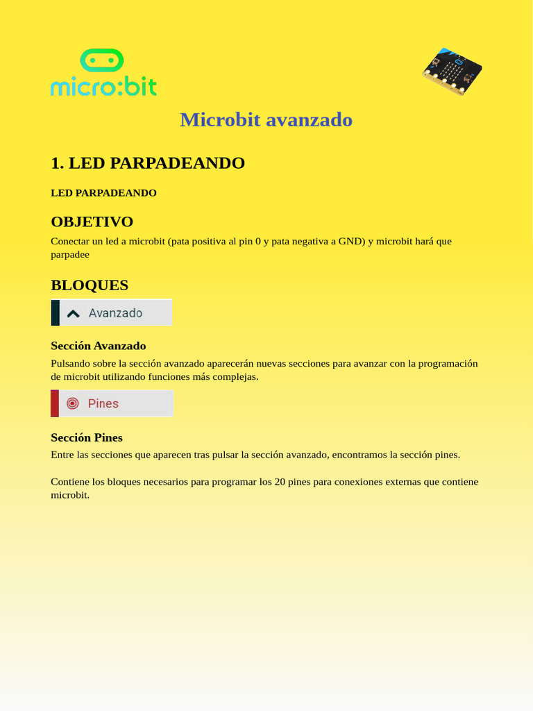 Microbit 01 | PDF | Diodo emisor de luz | Tecnología de información y comunicaciones