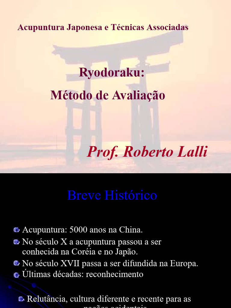Ryodoraku Metodo de Avaliação | PDF | Acupuntura | Meridiano (acupuntura) Ryodoraku Metodo de Avaliação | PDF | Acupuntura | Meridiano (acupuntura)