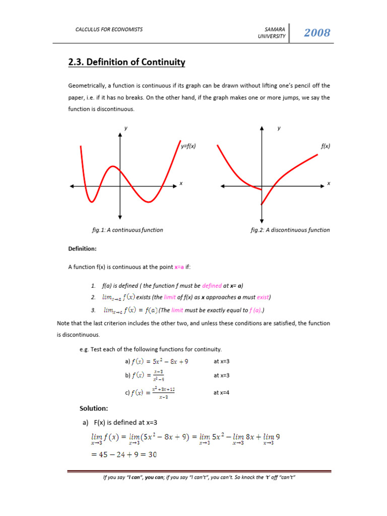 Calculus Handout Pdf Derivative Function Mathematics