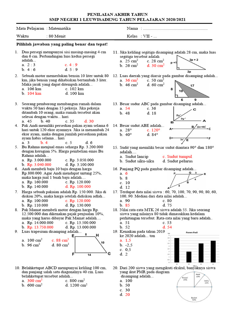 Penilaian Akhir Semester Genap | PDF