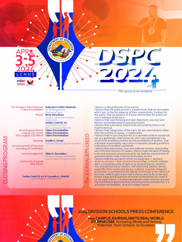 DSPC 2024 Program | PDF | Human Communication | Mass Media