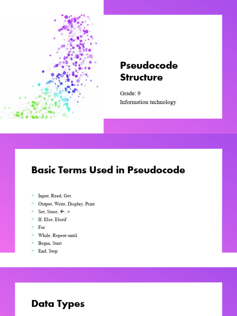 Pseudocode Structure Grade 9 Pdf Data Type String Computer