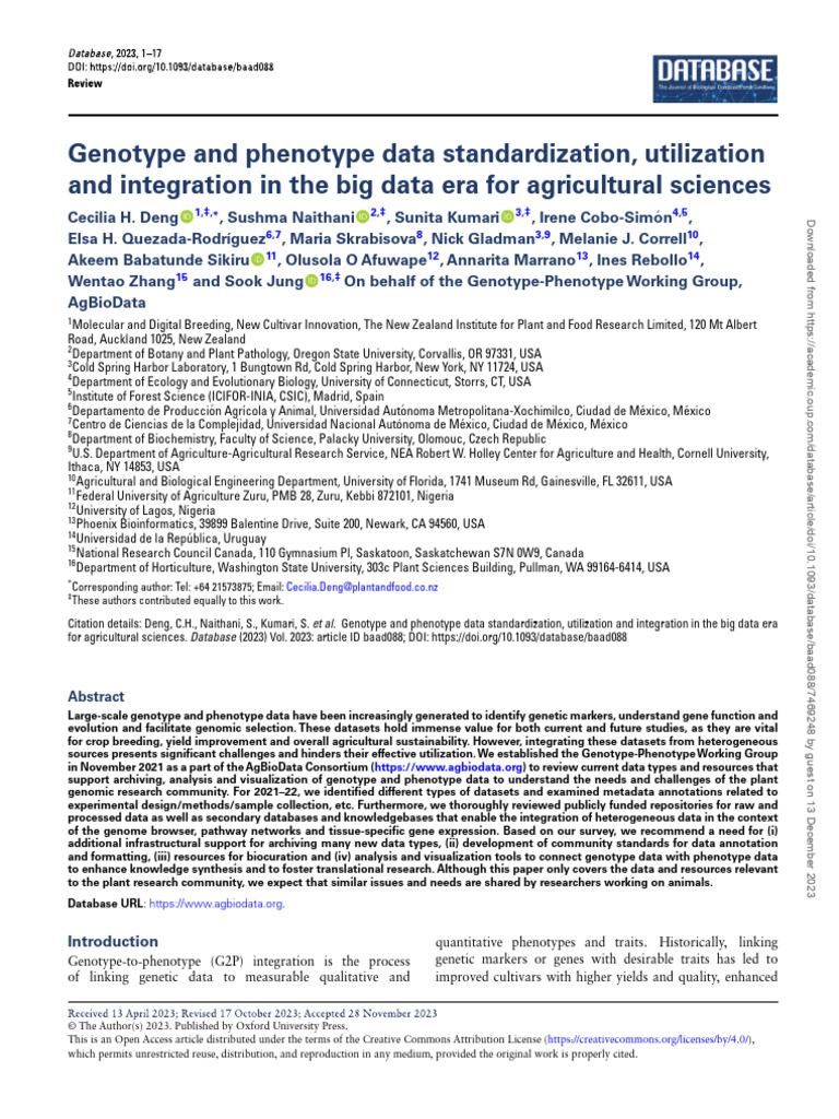 Genotype and Phenotype Data Standardization Utiliz | PDF | Dna ...