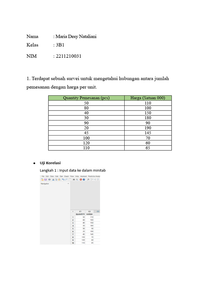Maria Desy Nataliani - 2211210031 - 3B1 UAS STATISTIK INDUSTRI | PDF