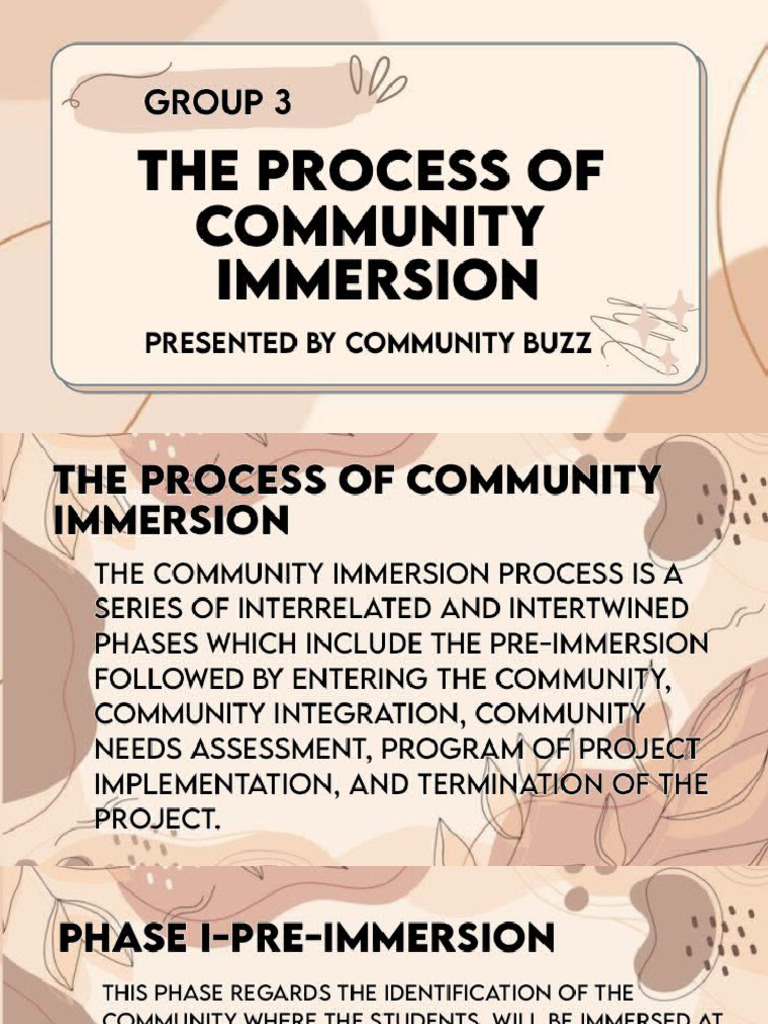 GROUP-3-PPT Process of Community Immersion | PDF