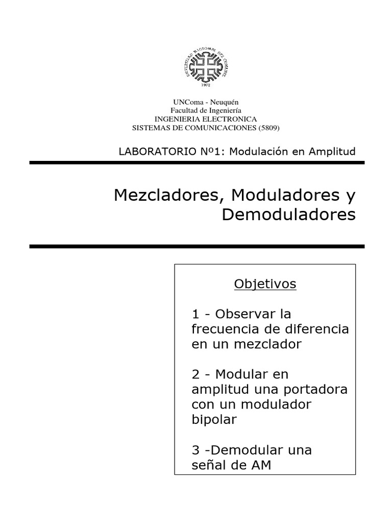 Lab #1 - Am | PDF | Modulación | Distorsión
