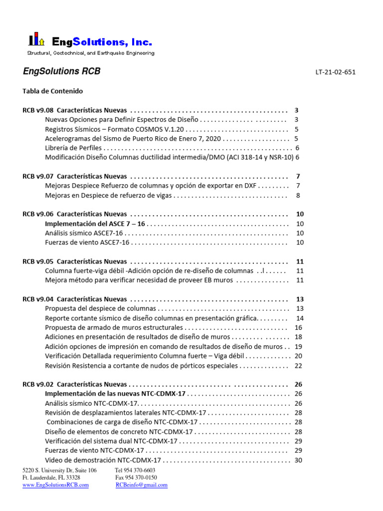 Actualización RCB: Novedades v9.08 | PDF | Viga (Estructura) | Doblar