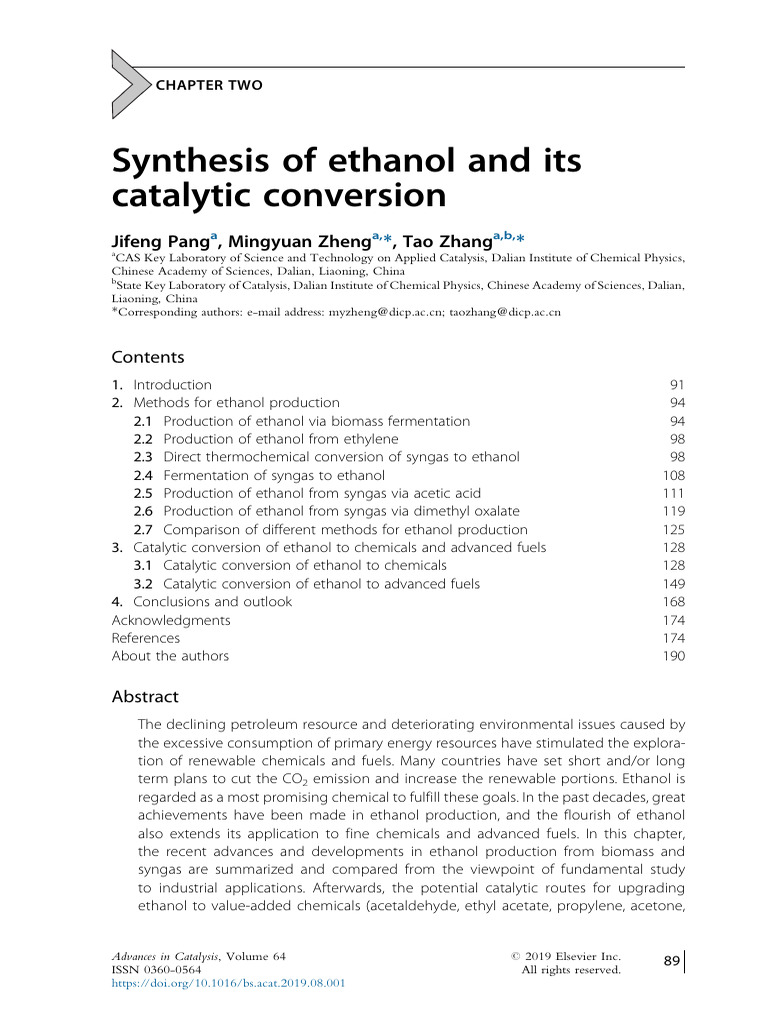 Ethanol | PDF | Ethanol | Catalysis