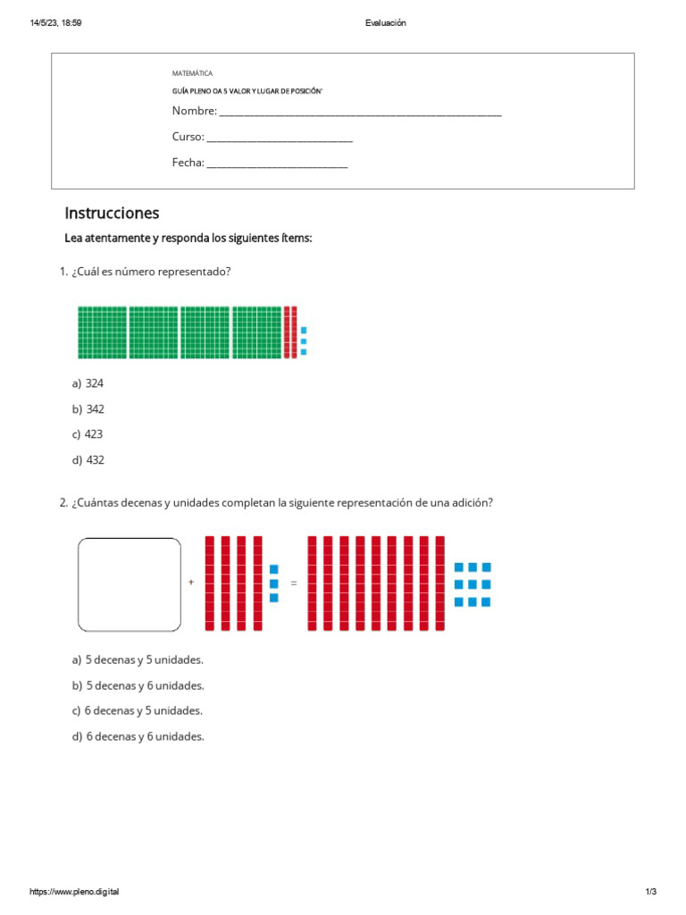 Lugar y Valor Posicional | PDF | Informática