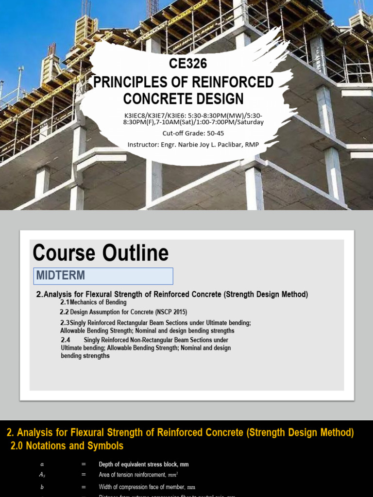 2.1-2.4 Reinforced Concrete Design - Analysis of Beams For Flexure - Singly Reinforced Beam ...