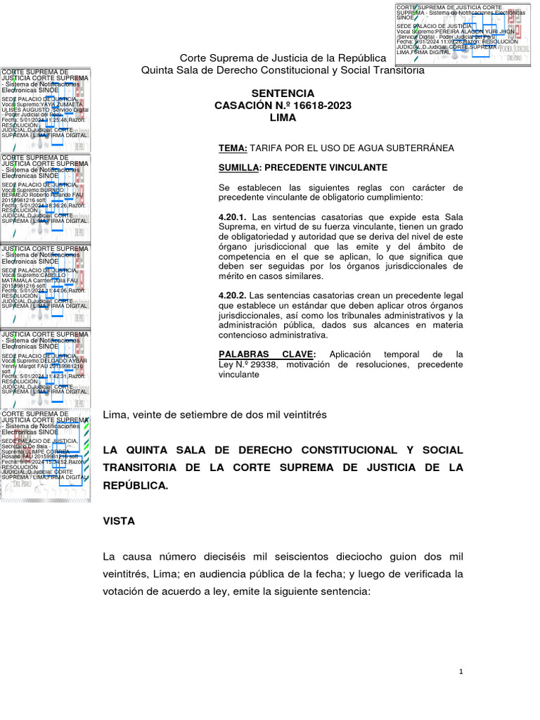 CASACIÓN N.° 16618-2023-Práctica | PDF | Caso de ley | Debido al proceso