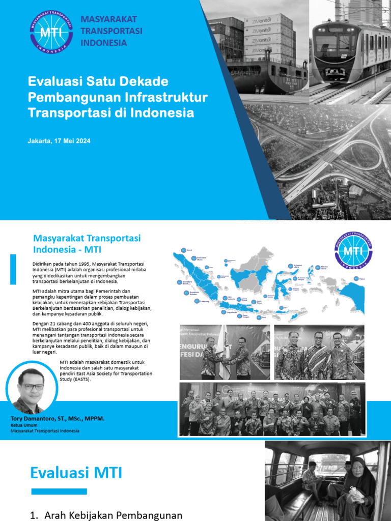 TDM - Evaluasi Satu Dekade Pembangunan Infrastruktur Transportasi Di ... TDM - Evaluasi Satu Dekade Pembangunan Infrastruktur Transportasi Di ...