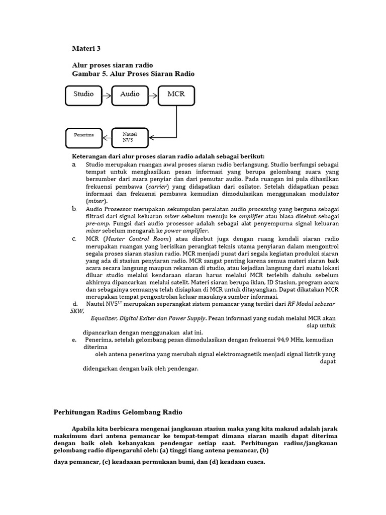Materi 3 Alur Proses Siaran Radio | PDF