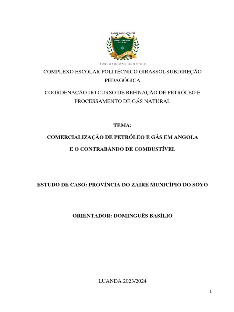 TCC 13 Complexo Escolar Politécnico Girassol Subdireção Pedagógica ...
