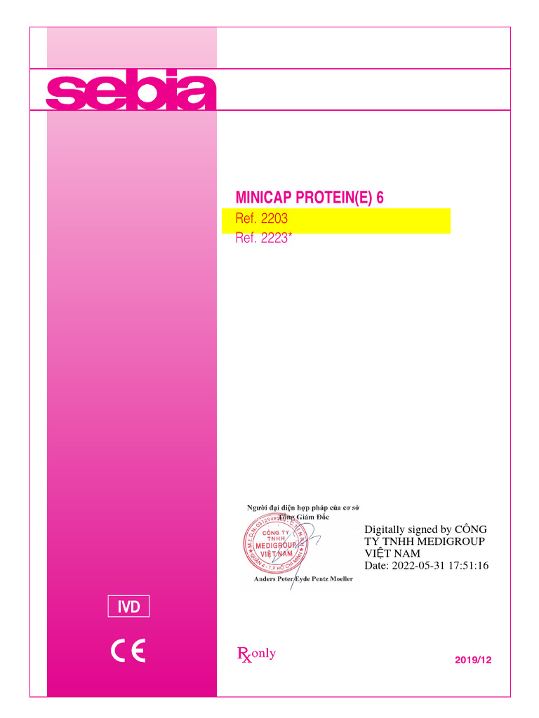 Sebia Minicap Protein 6-HDSD-2203 | PDF