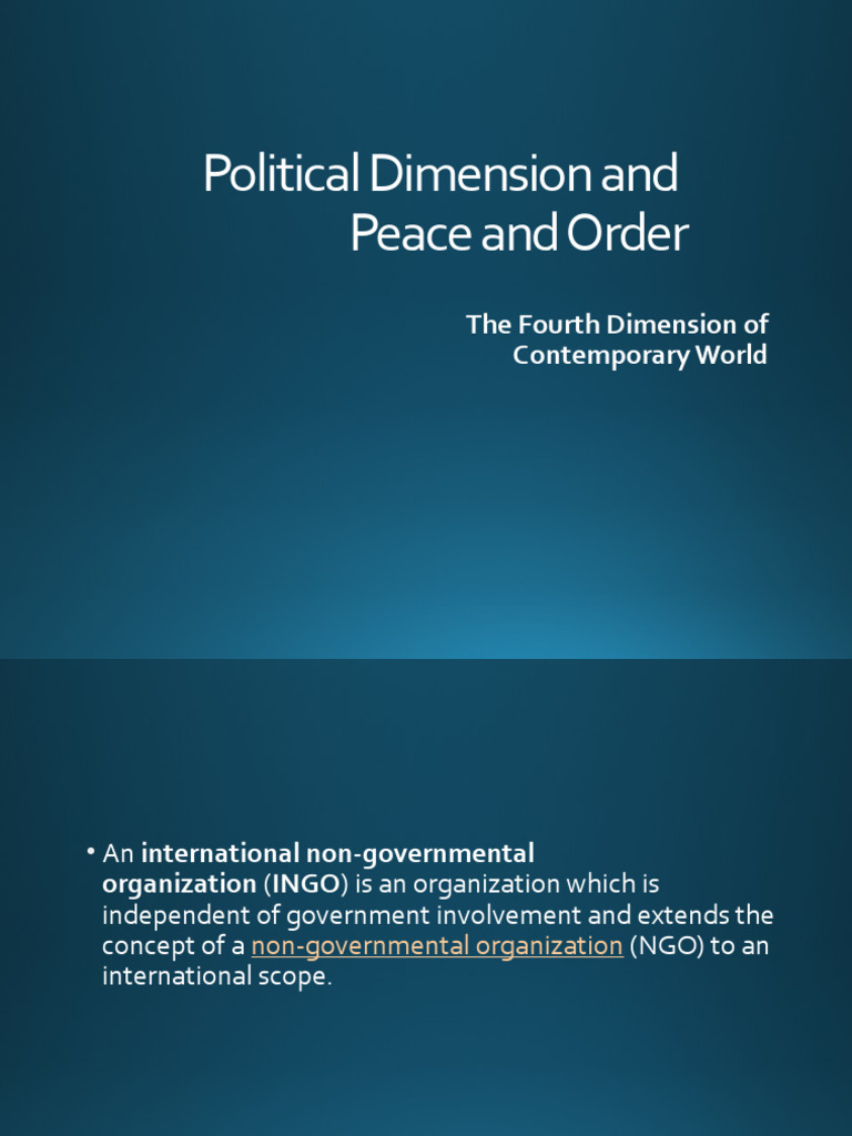 1 CW Political Dimension and Peace and Order | PDF | Globalization ...