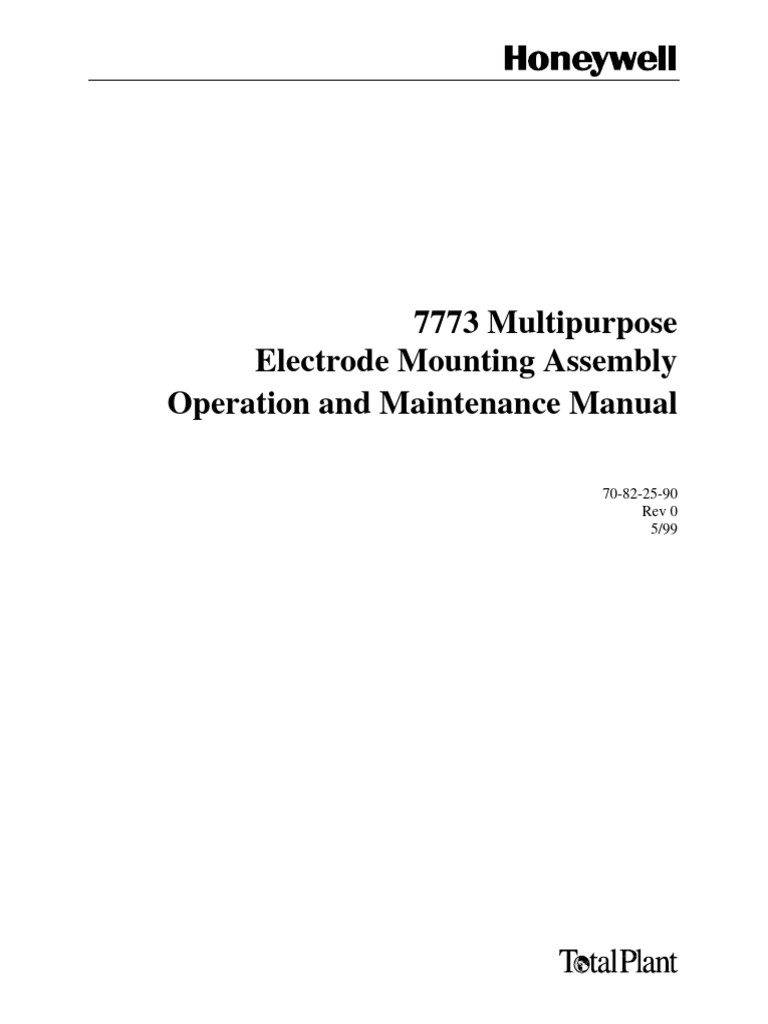 Honeywell Electrode Mounting Assembly 70-82-25-90 | PDF | Electrical ...