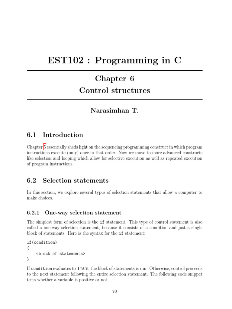6 | PDF | Control Flow | Computer Programming