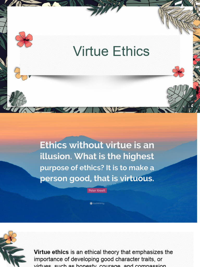 ethics.virtue | PDF | Virtue | Virtue Ethics