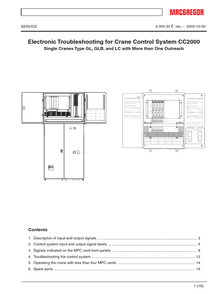 Crane Control System CC2000 - Troubleshooting | Download Free PDF ...