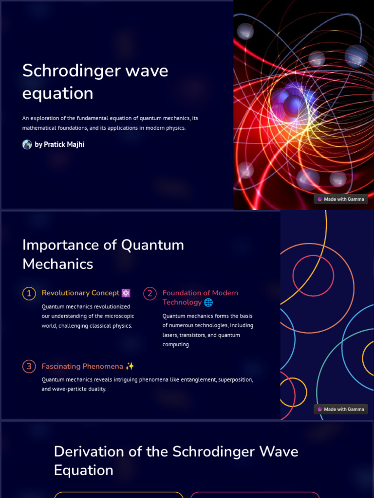 Schrodinger Wave Equation Guide | PDF | Schrödinger Equation | Quantum Mechanics