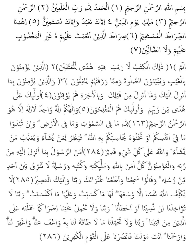 Alfatihah Alif Lam Mim | PDF