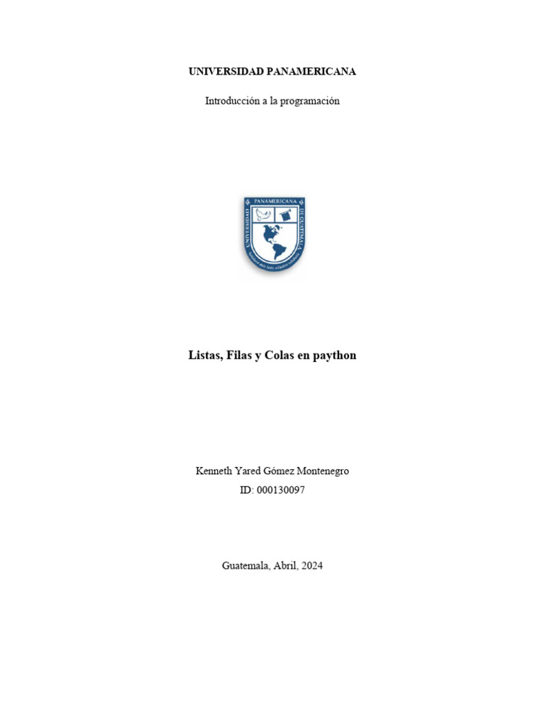 Listas, Filas y Colas en Python | PDF | Cola (tipo de datos abstractos ...