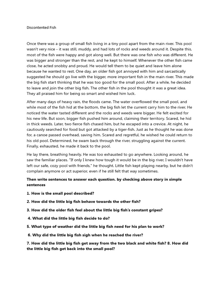 Discontented Fish | PDF | Happiness