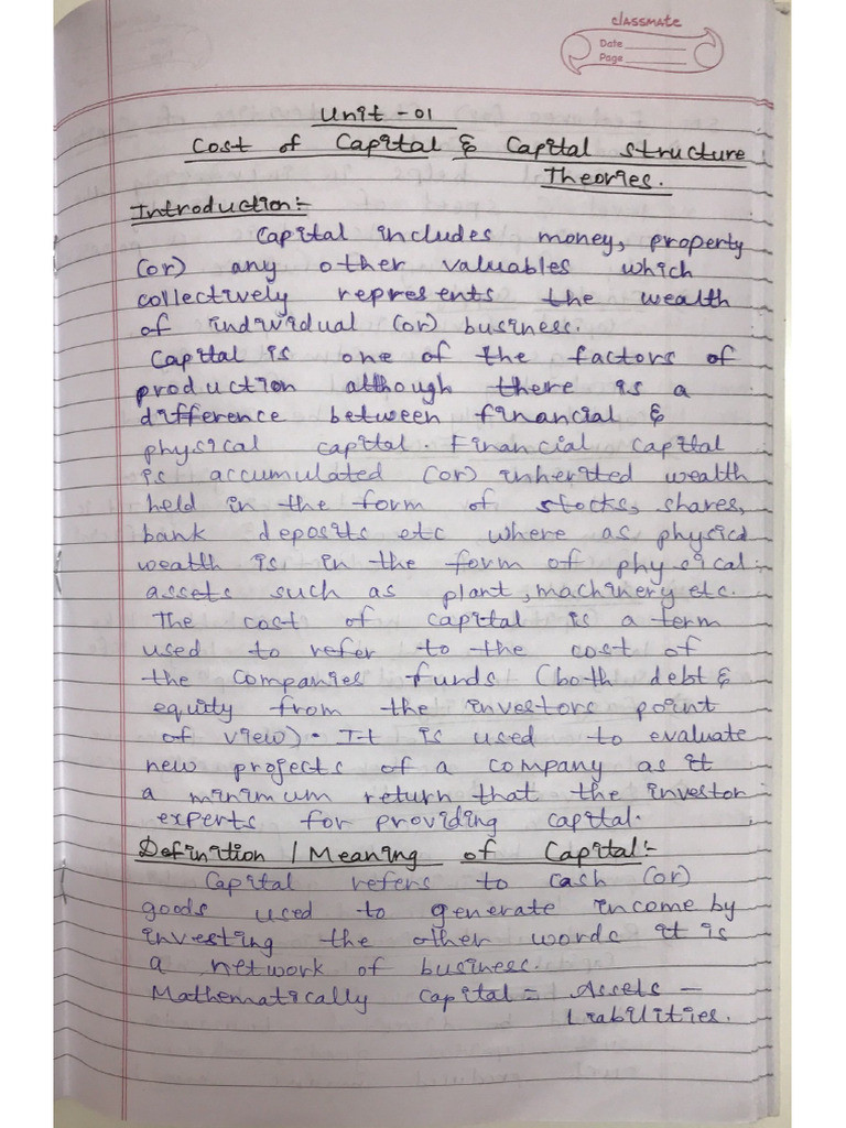 AFM Notes Unit 1 | PDF