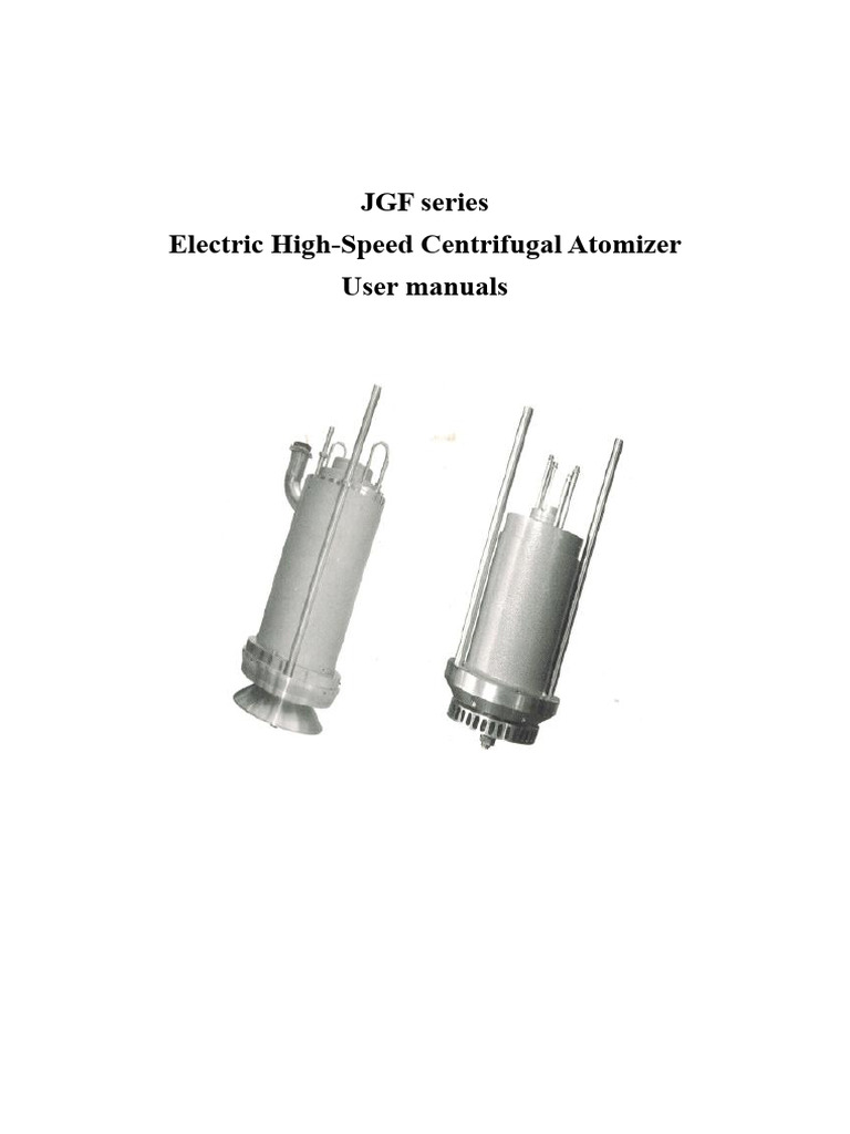 Operation Manual of Atomizer | PDF | Pump | Bearing (Mechanical)
