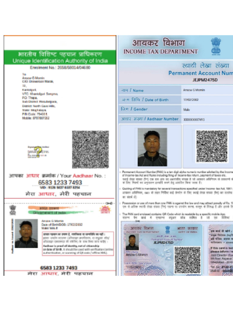 My Aadhar and Pan | PDF