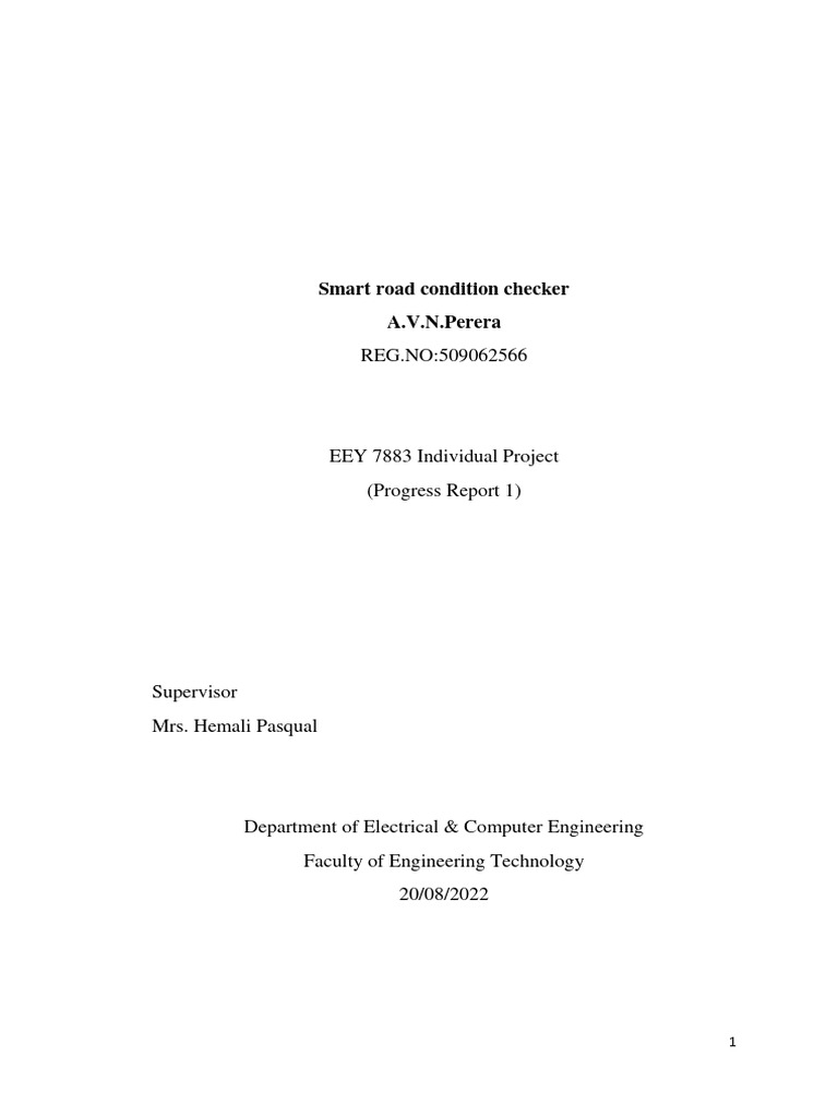 ProgressReport 2022 | PDF | Road | Raspberry Pi