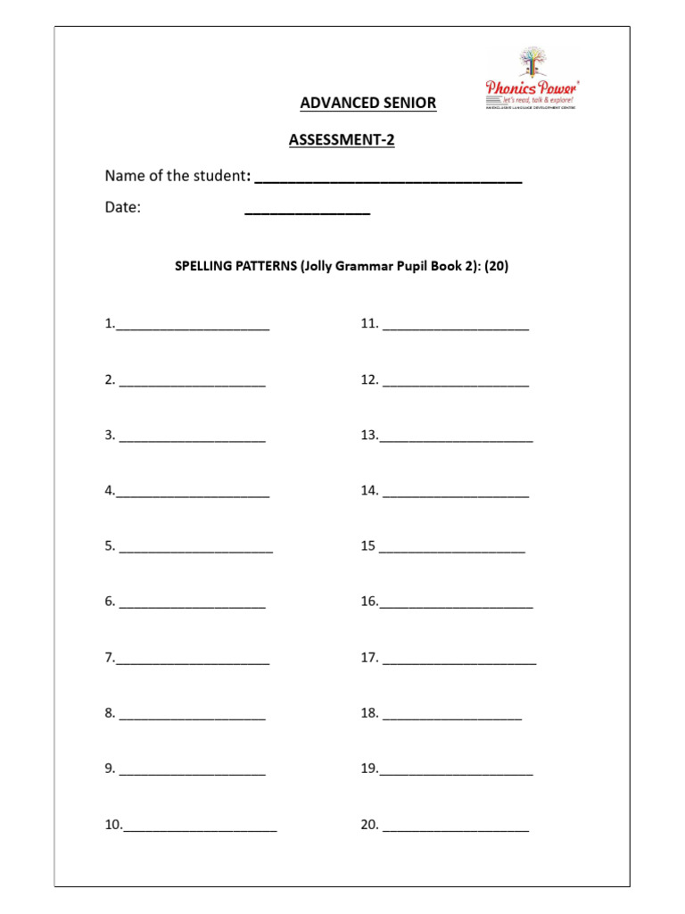 Advanced Senior Assessment Document | PDF | Linguistics | Grammar