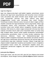 Contoh Legal Due Diligence | PDF