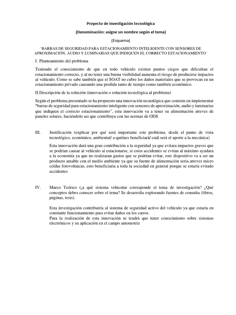 Esquema Del Proyecto Esquema 1 | PDF | Panel solar | Presupuesto