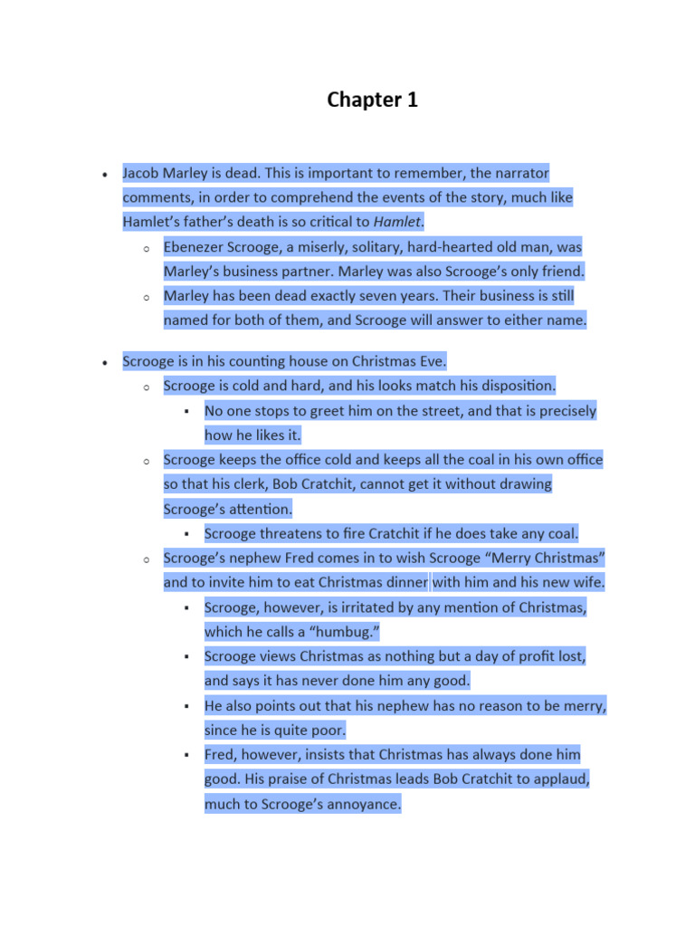Chapter 1 (A Christmas Carol) | PDF | Ebenezer Scrooge | Jacob Marley