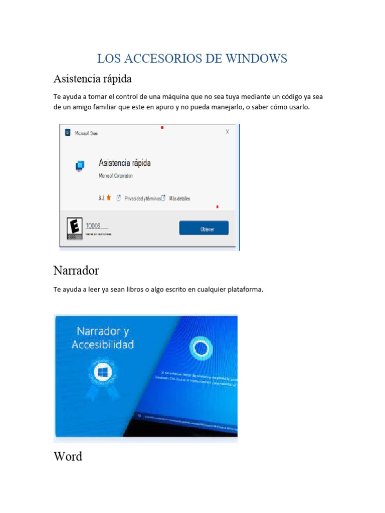 Hablaremos Sobre Los Accesorios de Windows | PDF