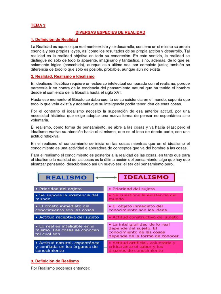 Realidad y Realismo Filosófico | PDF | Realismo filosófico | Realidad
