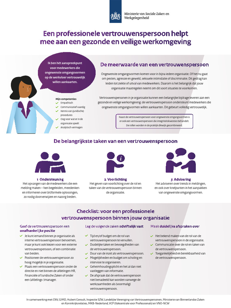 Informatieblad Vertrouwenspersoon SZW | PDF