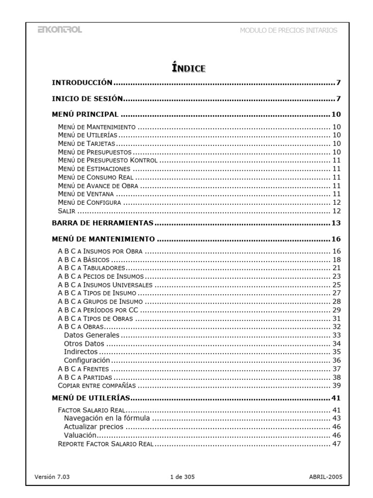 Enkontrol Modulo de Precios Initarios | PDF | Computers