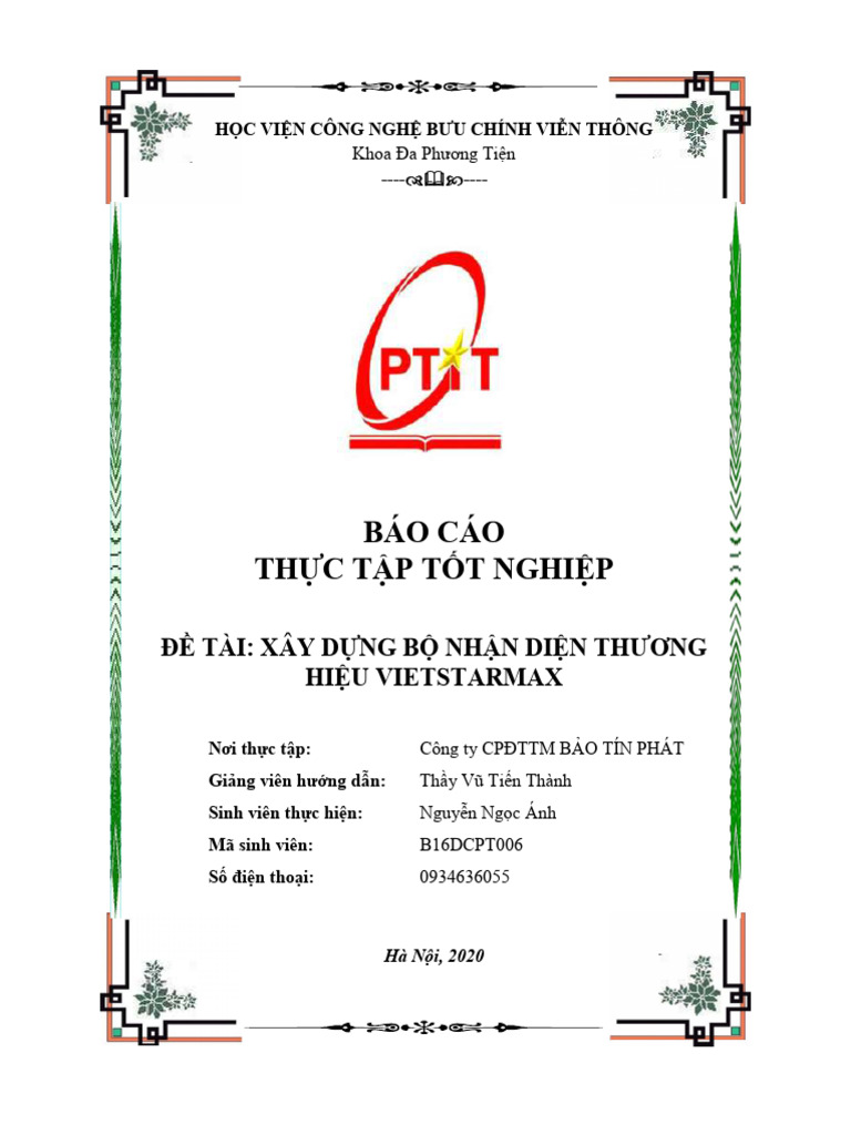 (123doc) Bao Cao Thuc Tap Tot Nghiep de Tai Xay Dung Bo Nhan Dien Thuong Hieu Vietstarmax | PDF