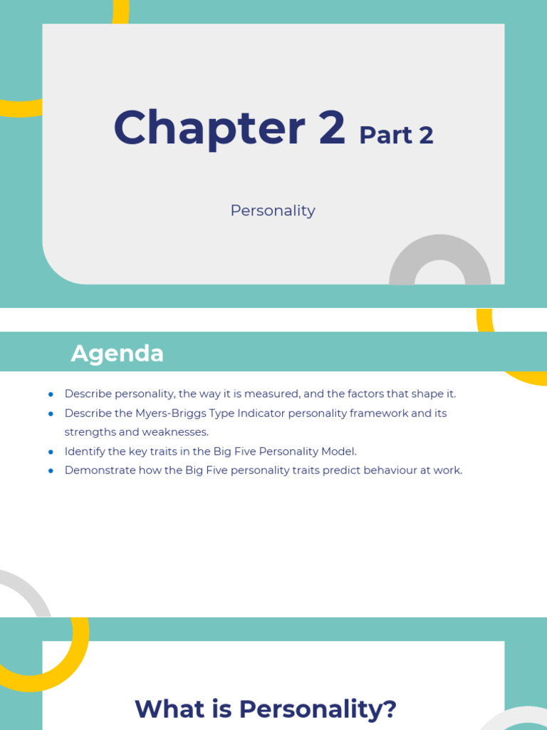 BUS1710 Chapter 2 Personality Part 2 | Download Free PDF | Extraversion And Introversion ...