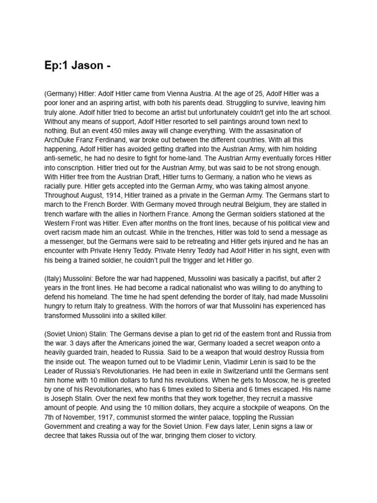 WW2 History Notes | PDF | Allies Of World War II | Adolf Hitler