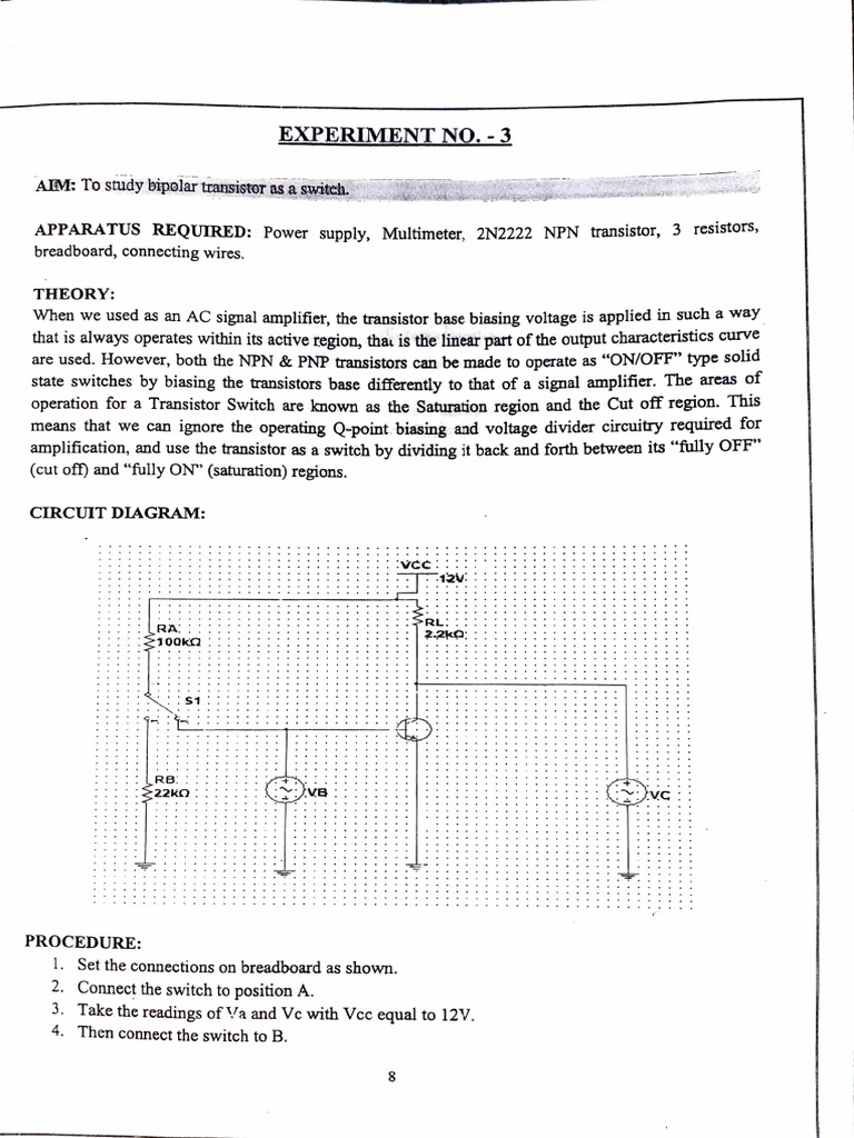 Experiment-01(DE lab) | PDF | Bipolar Junction Transistor | Amplifier