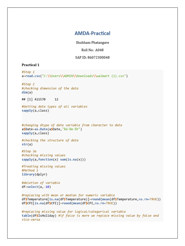AMDA Practical - A048 | PDF | Factor Analysis | Statistical Analysis