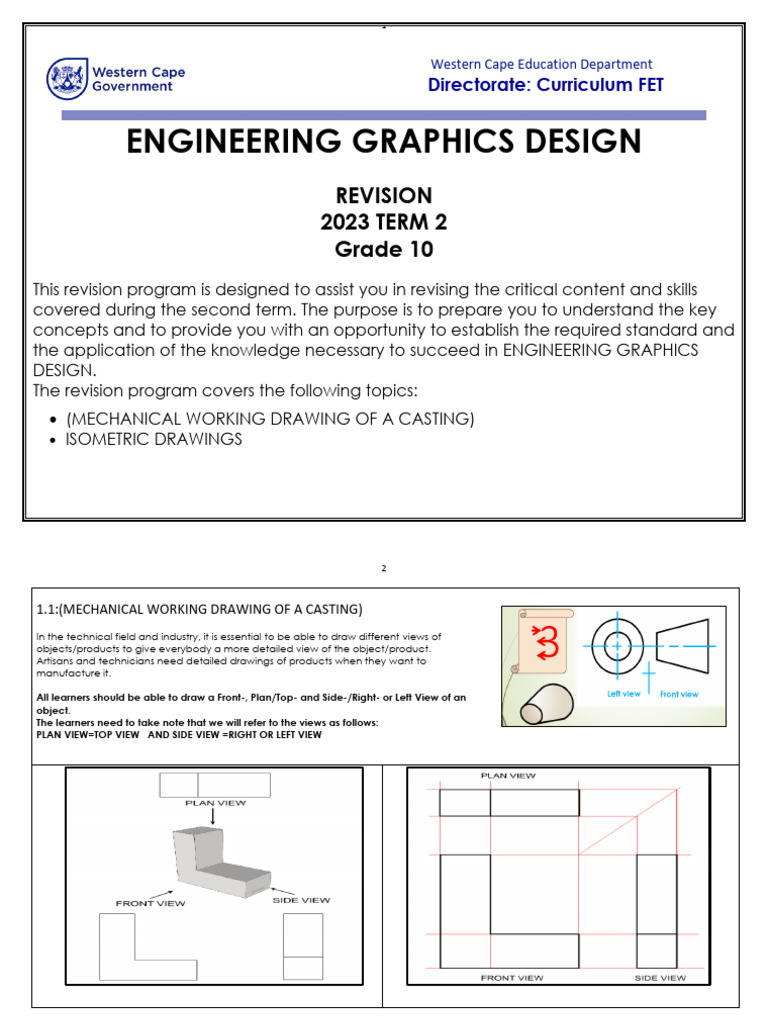GR 10 ENGINEERING GRAPHICS DESIGN TERM 2 REVISION Edited To Neil 2023 ...