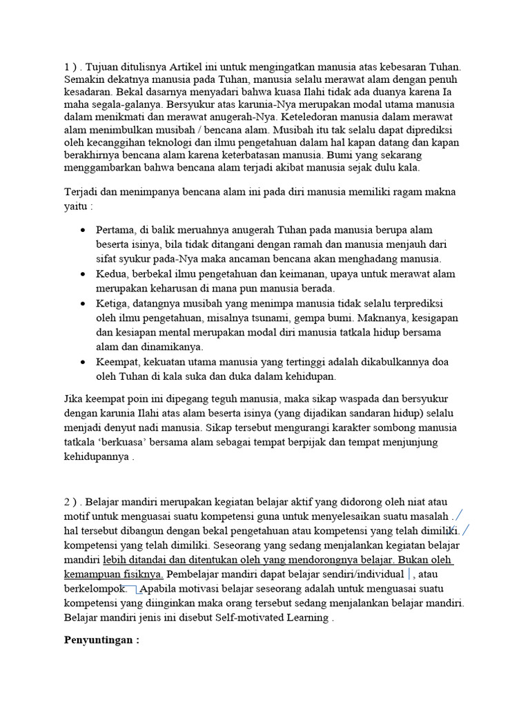 Semester 1 (Tugas 3, Sesi 7, Matkul Bahasa Indonesia) | PDF | Pengembangan Diri | Sains & Matematika