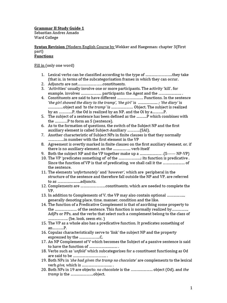 MEC Chapter 3 PART 1 | PDF | Subject (Grammar) | Predicate (Grammar)