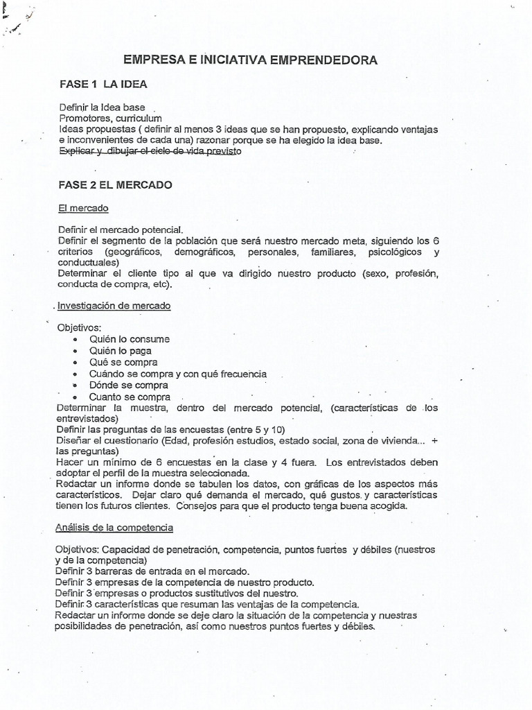 Plan de Empresa (Complemento Pág.30) | PDF